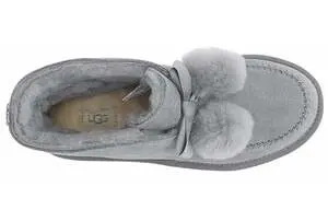 UGG Kallen Suede Booties With Pom-pom Detail - Grey