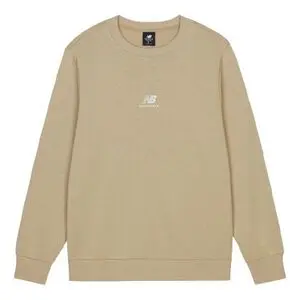 NEW BALANCE Logo Printing Round Neck Long Sleeve - Khaki