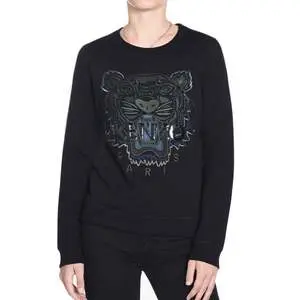 Kenzo Cotton Tiger Head Long Sleeve Pullover