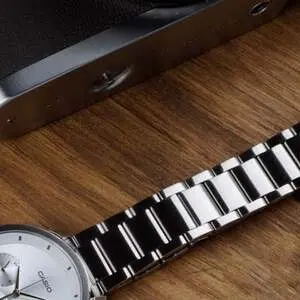 Casio Analog Dress Watch With Stainless Steel Strap - Silver