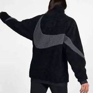 Nike Stand Collar Fleece Reversible Jacket - Black