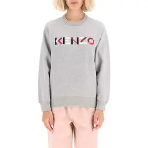 Kenzo Embroidered Logo Fleece Lined Hoodie - Tan