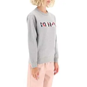 Kenzo Embroidered Logo Fleece Lined Hoodie - Tan