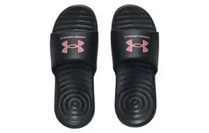 Under Armour Ansa Fixed Slide - Black/pink Elixir