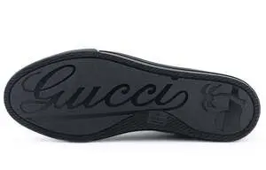 Gucci Monogram High Top Lace Up Sneakers
