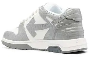 Off-White Out Of Office Croco Print Sneakers - Grey/white