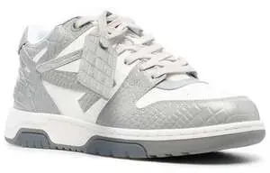 Off-White Out Of Office Croco Print Sneakers - Grey/white