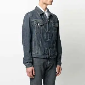 Off-White Logo Pattern Printing Denim Jacket