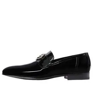 Gucci Interlocking G Leather Loafer - Black