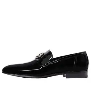 Gucci Interlocking G Leather Loafer - Black