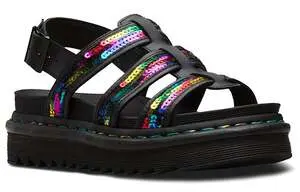 Dr. Martens Yelena Sequin Embellished Platform Sandals