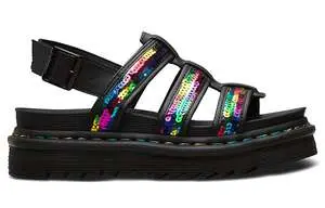 Dr. Martens Yelena Sequin Embellished Platform Sandals