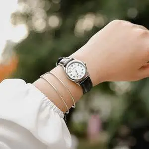 Casio Quartz Analog Watch With Leather Strap
