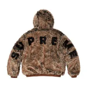 Supreme Reversible Faux Fur Hooded Work Jacket - Denim