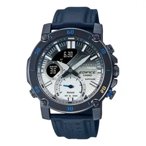 Casio Edifice Sapphire Crystal Analog/digital Chronograph Watch - Blue