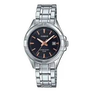 Casio Quartz Analog Watch With Stainless Steel Bracelet - Black