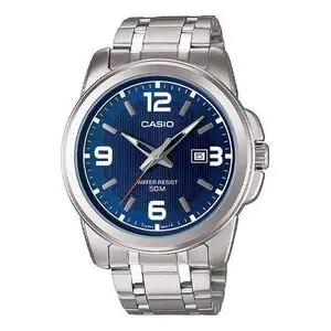 Casio Casio Analog Stainless Steel Water Resistant Watch Silverblue