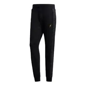 Adidas Neo X Pokemon Embroidered Side Printing Sports Long Pants - Black