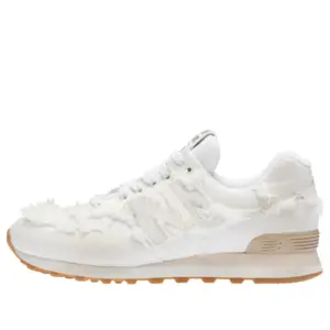 NEW BALANCE 574 X Miu Miu "distressed Denim" Sneakers - White