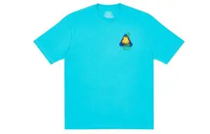 PALACE Nein Cheese Nein Egg T-shirt Back Printing Short Sleeve - Blue