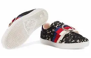 Gucci Ace Dark Flower Lace Sneakers - Black/red/blue
