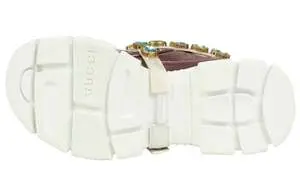 Gucci Flashtrek Embellished Sneakers - Pink/white/grey