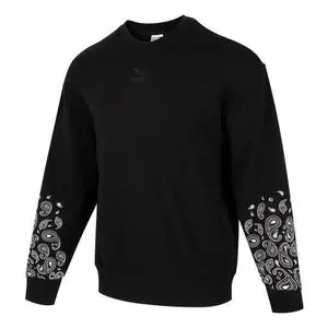 PUMA Paisley Graphic Crewneck Pullover - Black/white