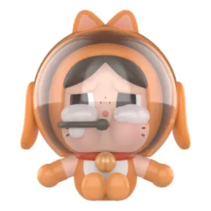 POP MART Crybaby Astronaut Cat Orange Doll Figure - Multi-color