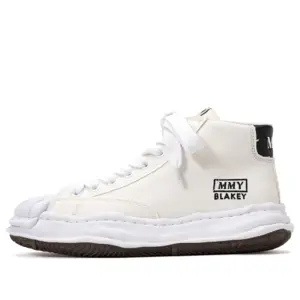 Mihara Yasuhiro Maison MIHARA YASUHIRO Blakey OG Sole Canvas High-Top Sneakers White/black