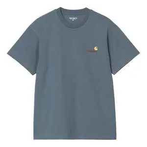 Carhartt Work In Progress American Script Short Sleeve T-shirt - Blue