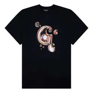 Carhartt Work In Progress Solar Chrome C Short Sleeve T-shirt - Black