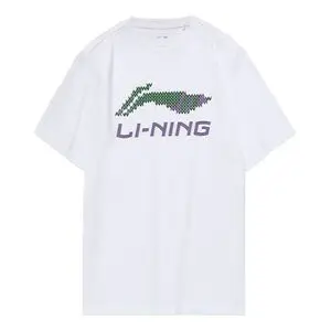 LI-NING Logo Alphabet Round Neck Short Sleeve - White