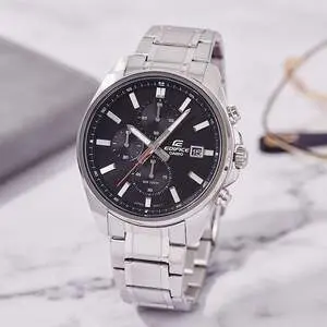 Casio Edifice Quartz Chronograph Watch - Black