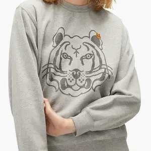 Kenzo Tiger Head Cotton Hoodie