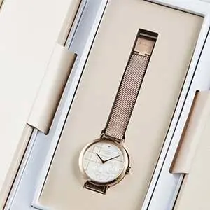 Casio Sheen Peony Motif Analog Watch With Sapphire Crystal