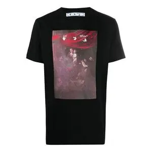 Off-White Sprayed Caravaggio Short-sleeve Slim Tee - Black