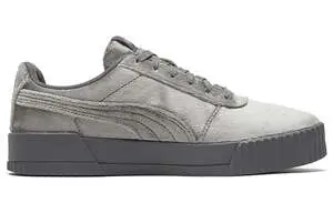 PUMA Carina Velvet Low Top Sneakers - Grey/silver