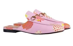 Gucci Princetown Horsebit Mules - Pink/orange