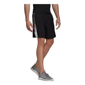 Adidas Logo Printing Splicing Sports Gym Shorts - Multi-color
