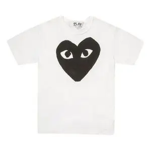 Play Comme Des Garcon Black Heart Logo T-shirt - White