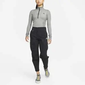 Nike Steeple Rock Half Zipper Slim Fit Long Sleeve T-shirt - Grey