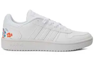 Adidas Hoops 2.0 Embroidered Sneakers - White