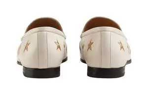 Gucci Jordaan Embroidered Leather Loafers