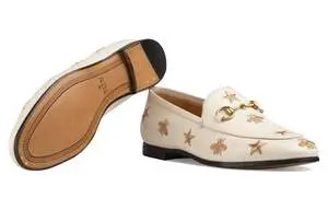 Gucci Jordaan Embroidered Leather Loafers - Default Color