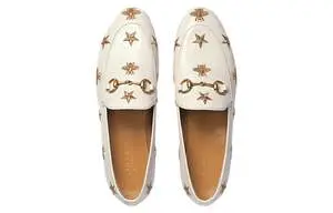 Gucci Jordaan Embroidered Leather Loafers - Default Color
