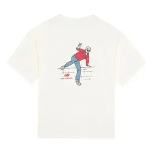 NEW BALANCE Cartoon Logo T-shirt Asia Sizing - Beige