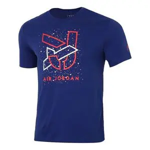 JORDAN Casual Sports Round Neck Short Sleeve - Blue