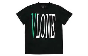 VLONE Large V Alphabet Short Sleeve Tee 'black Green - Black/green