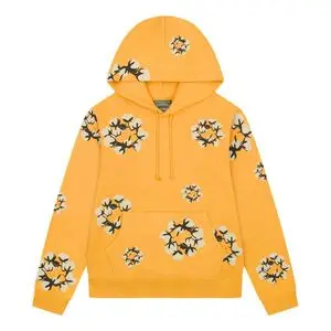 DENIM TEARS X Cactus Plant Flea Market Cotton Wreath Hoodie - Yellow
