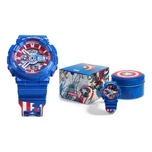 Casio G-shock Analog-digital Watch - Redbluewhite